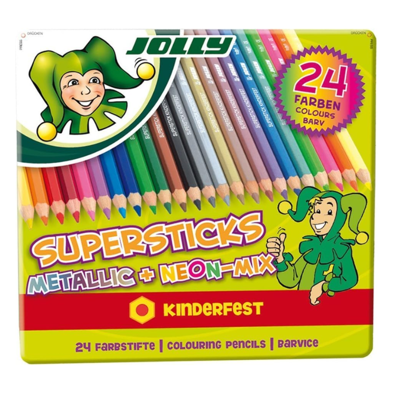 Barvice Jolly Supersticks Metallic Neon mix 24/1 | PETKA