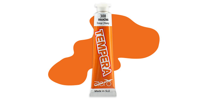 Tempera barva Aero 7,5ml 300 oranžna | PETKA