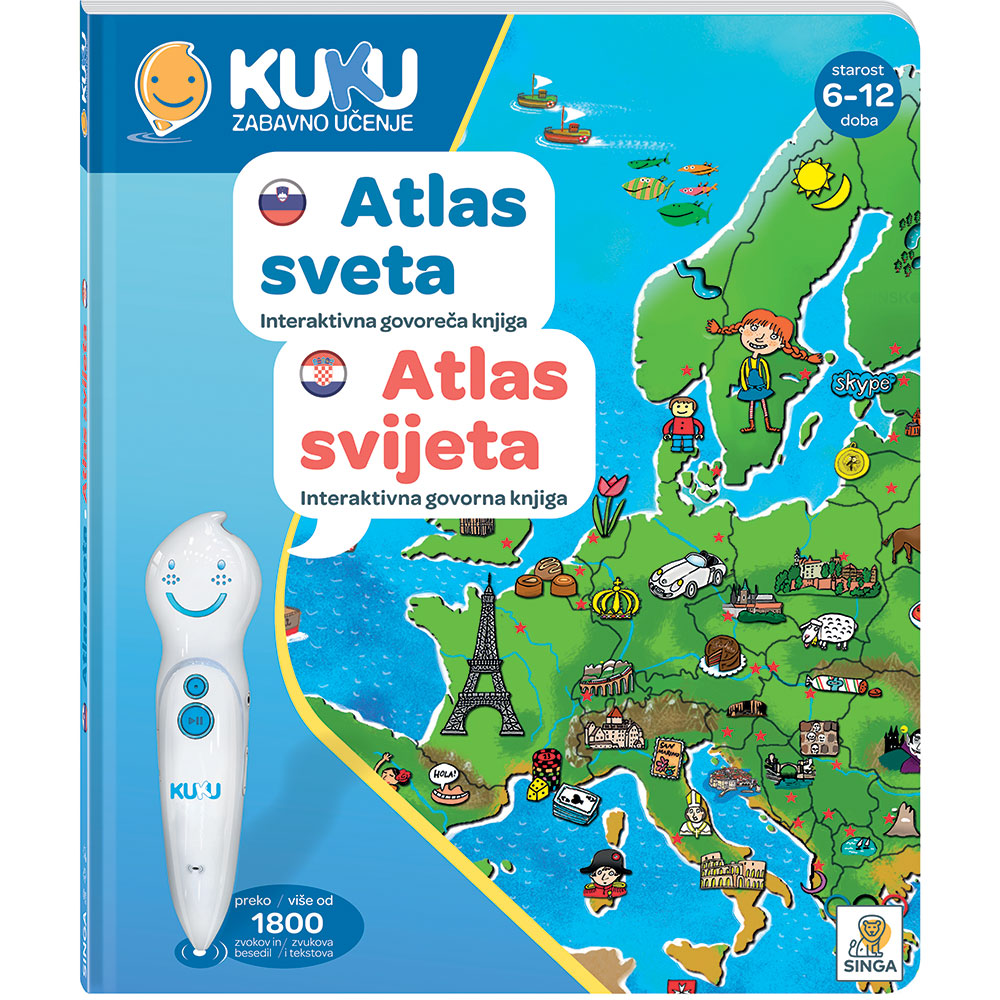 Interaktivna knjiga Kuku - Atlas sveta | PETKA