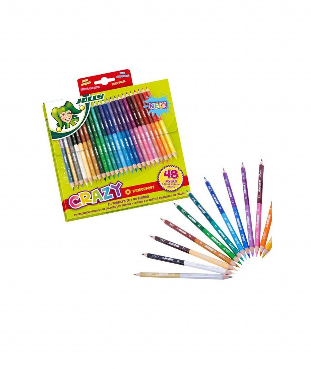 Dvobarvne barvice Jolly Crazy – 24 barvic, 48 možnosti | PETKA