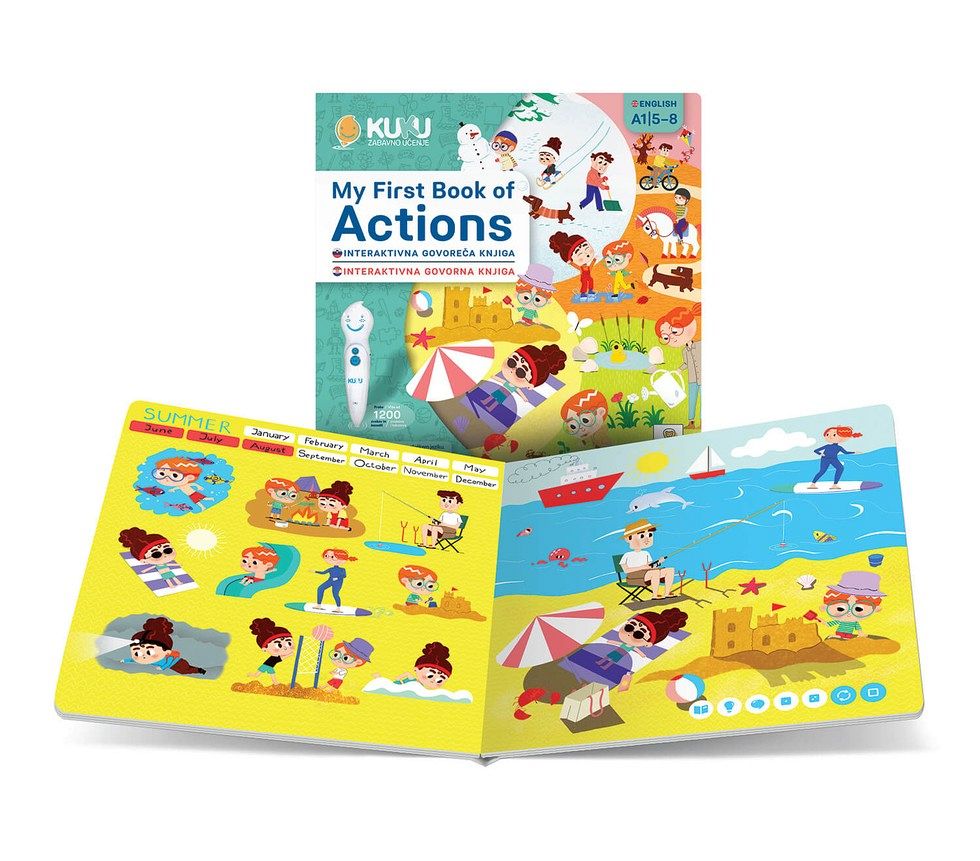 Interaktivna knjiga KUKU My First Book of Actions (ANG) | PETKA